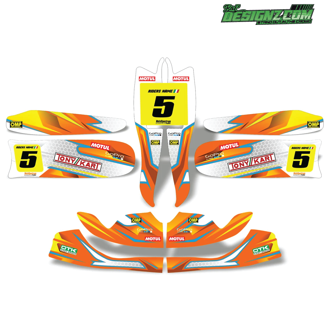 GLOSS Go Kart decals & graphic kits — Bac designz
