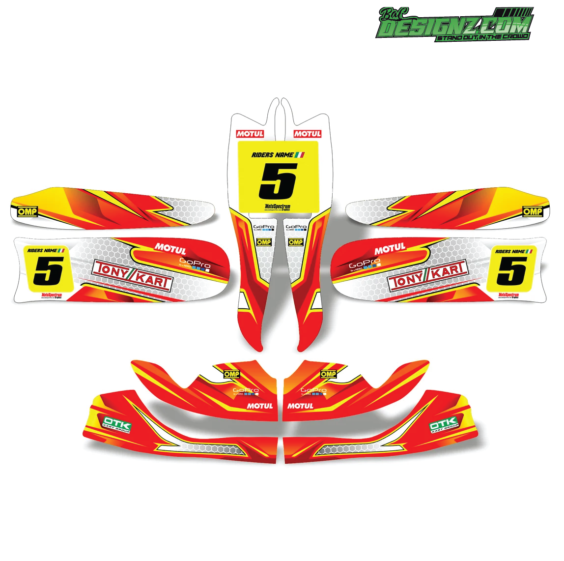 (A13 Design) Go Kart decals & graphic kits — Bac designz