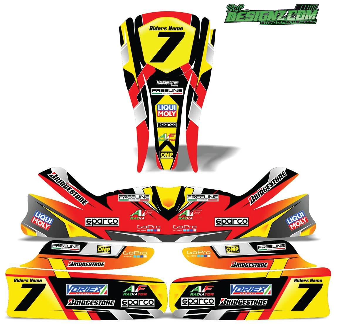 (A24 Design) Go Kart decals & graphic kits — Bac designz
