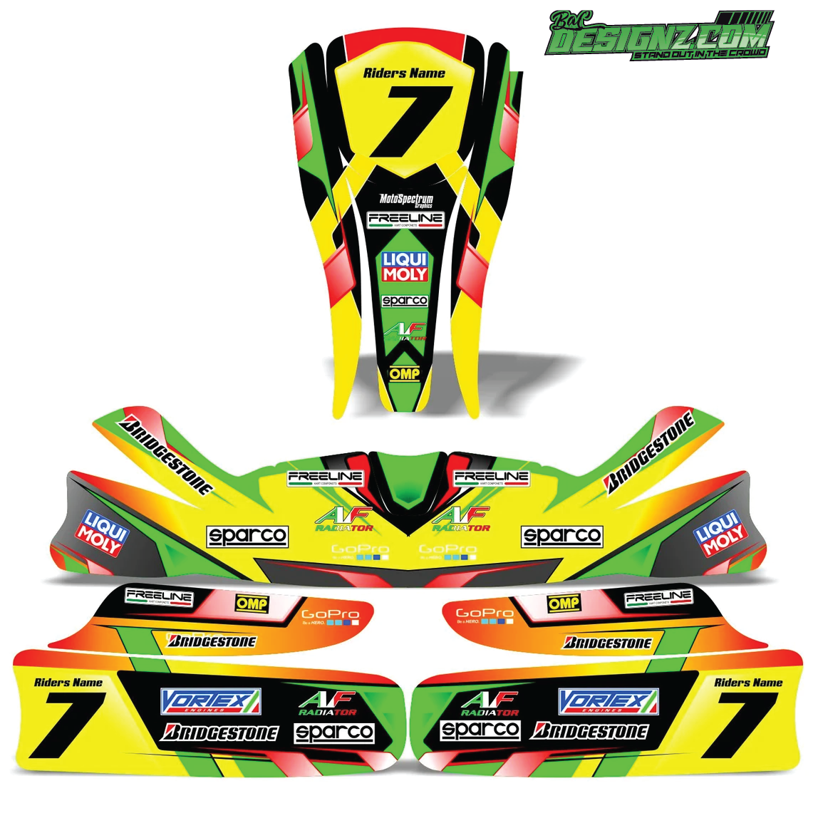 TROPIC Go Kart decals & graphic kits — Bac designz