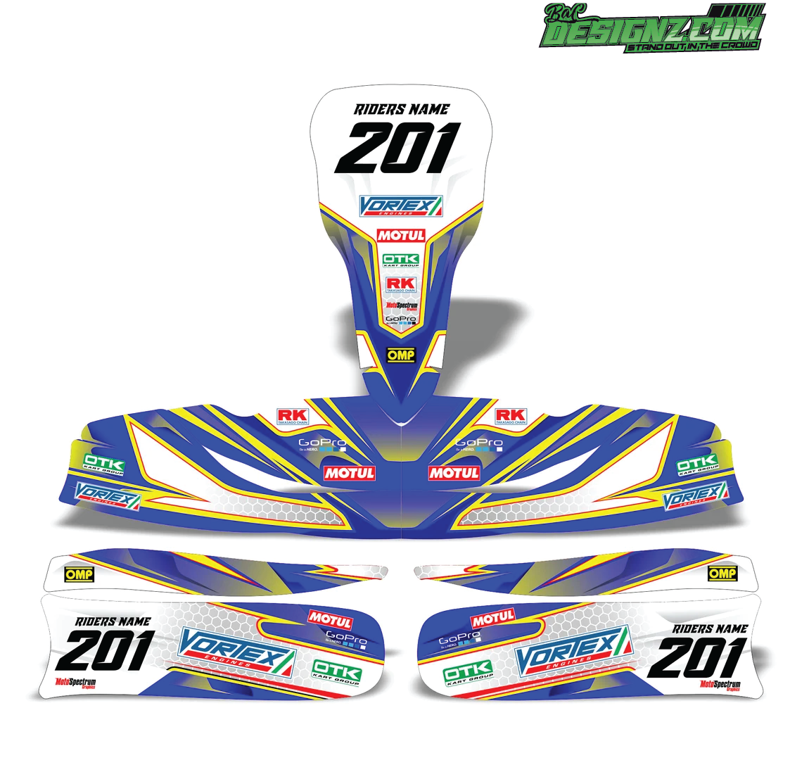 BLADE Go Kart decals & graphic kits — Bac designz