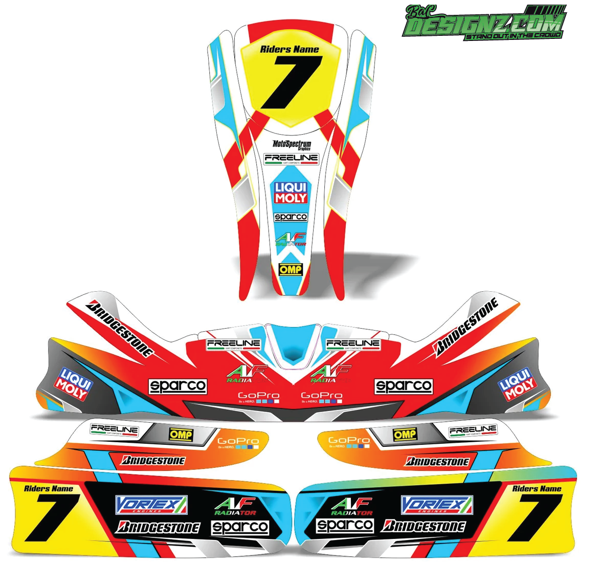 PERSISTANT Go Kart decals & graphic kits — Bac designz