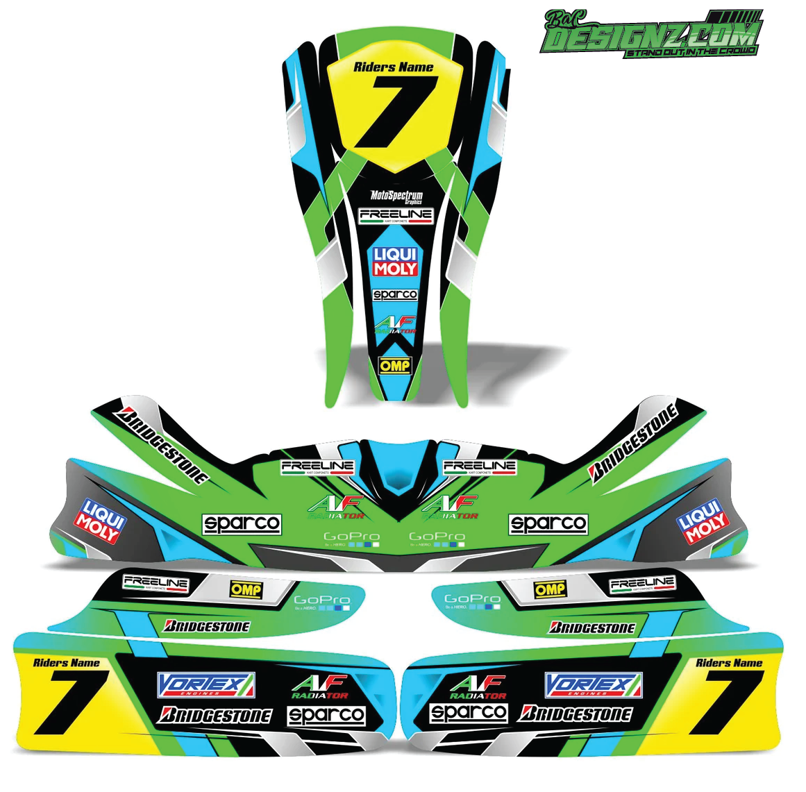 ISO Go Kart decals & graphic kits — Bac designz