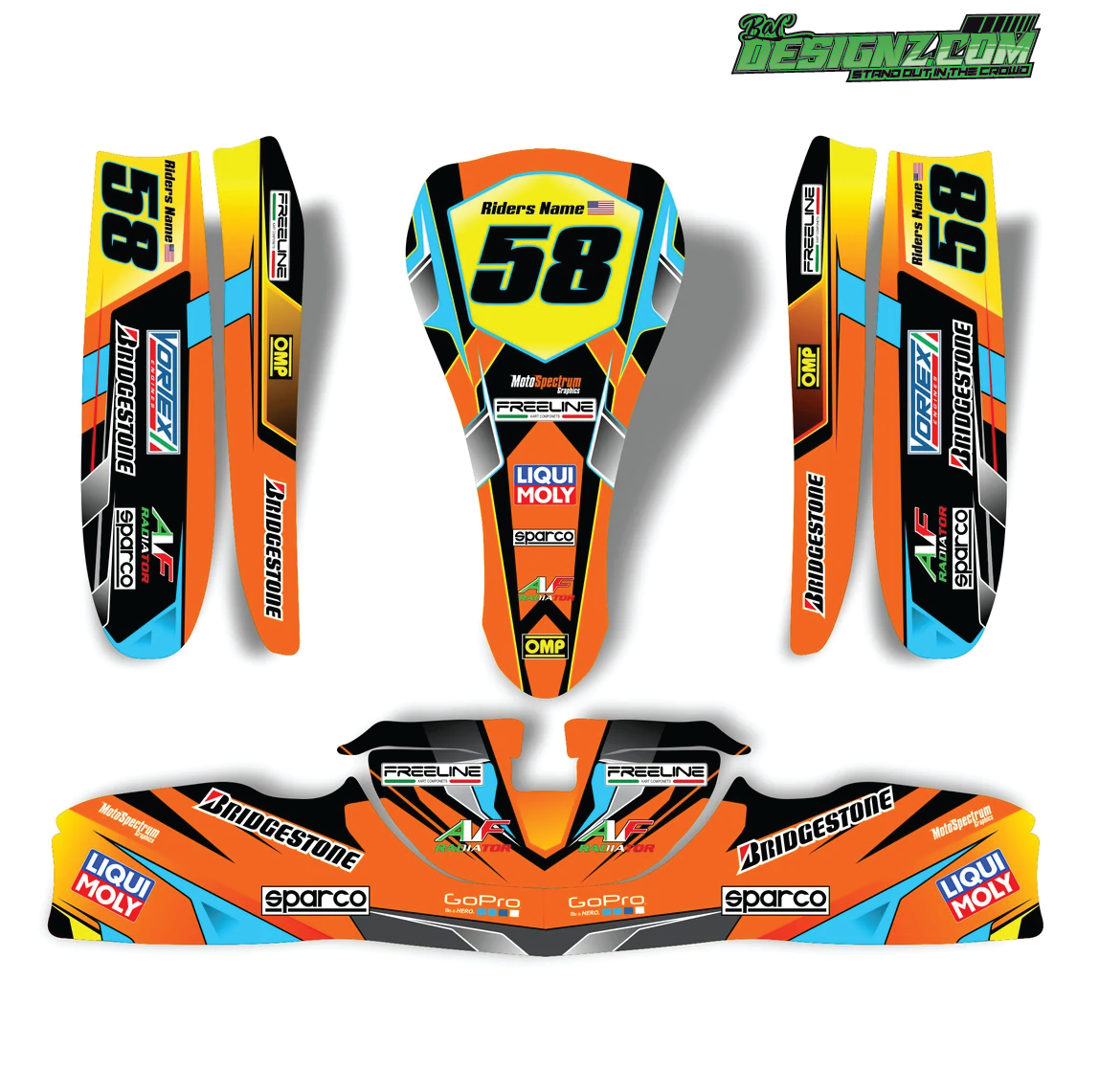 TOW Go Kart decals & graphic kits — Bac designz