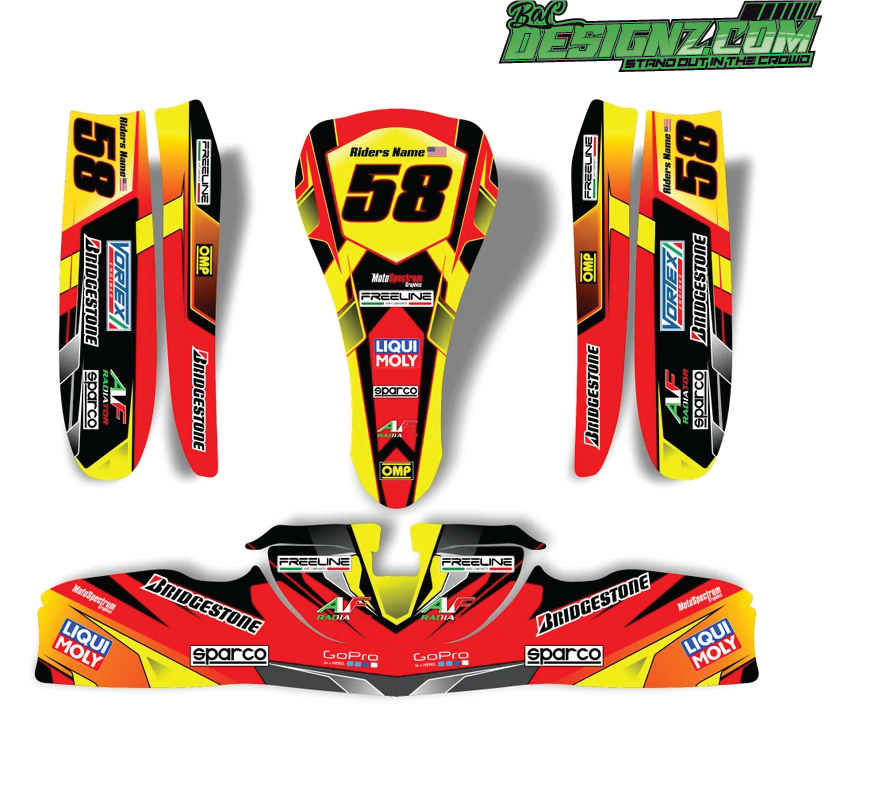 FAIRING Go Kart decals & graphic kits — Bac designz