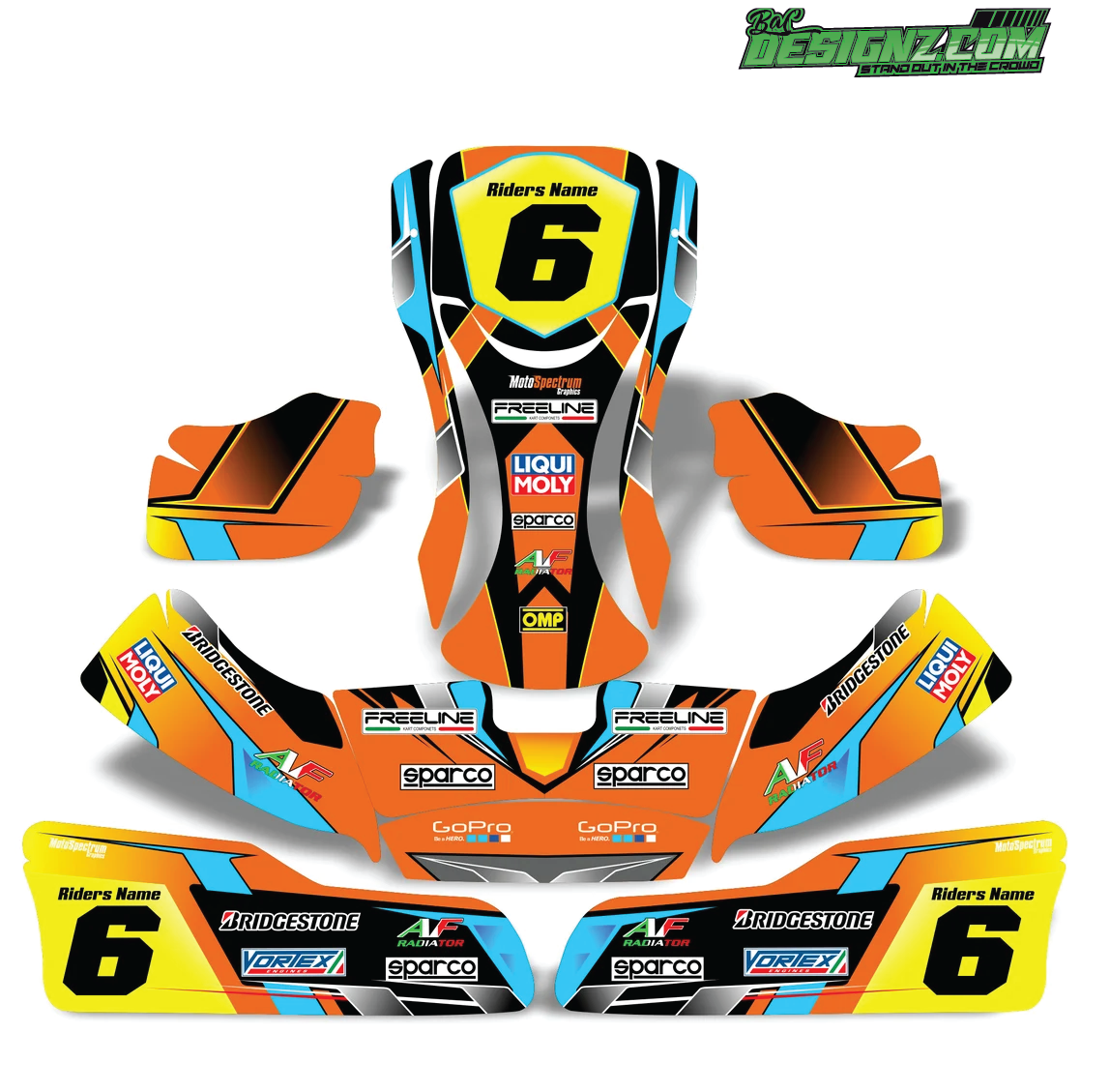 (A7 Design) Go Kart decals & graphic kits — Bac designz