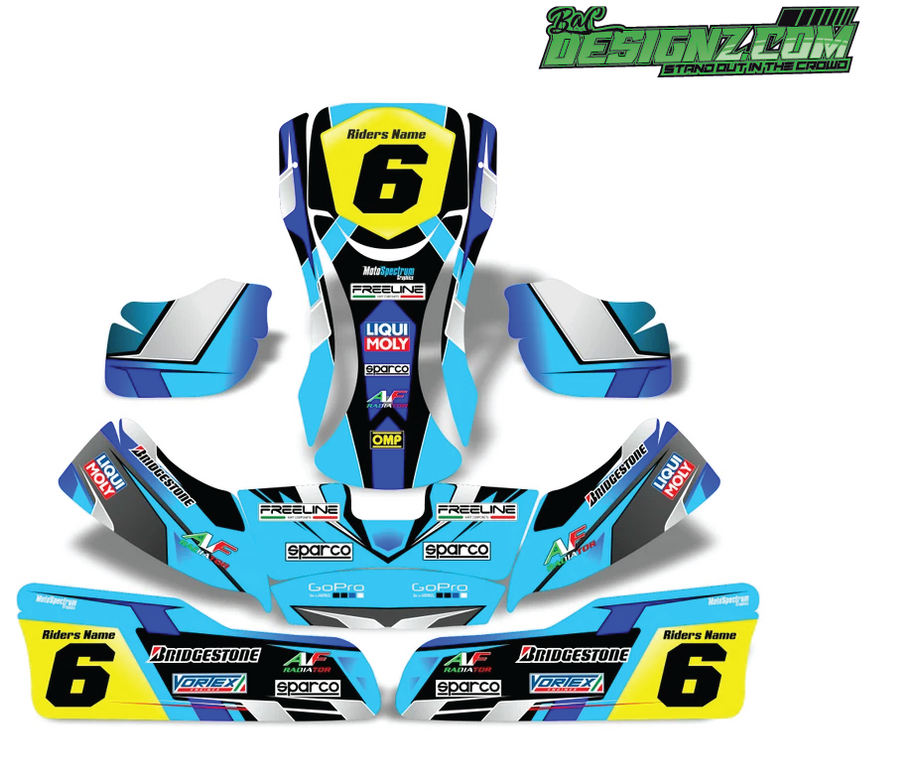 SPLINE Go Kart decals & graphic kits — Bac designz