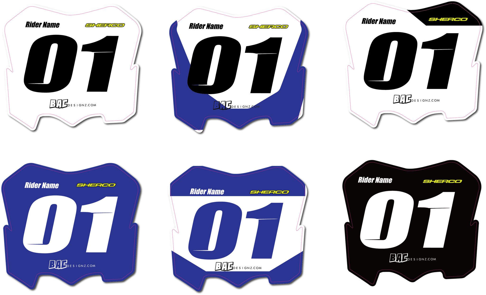 Rider I.D plates — Bac designz