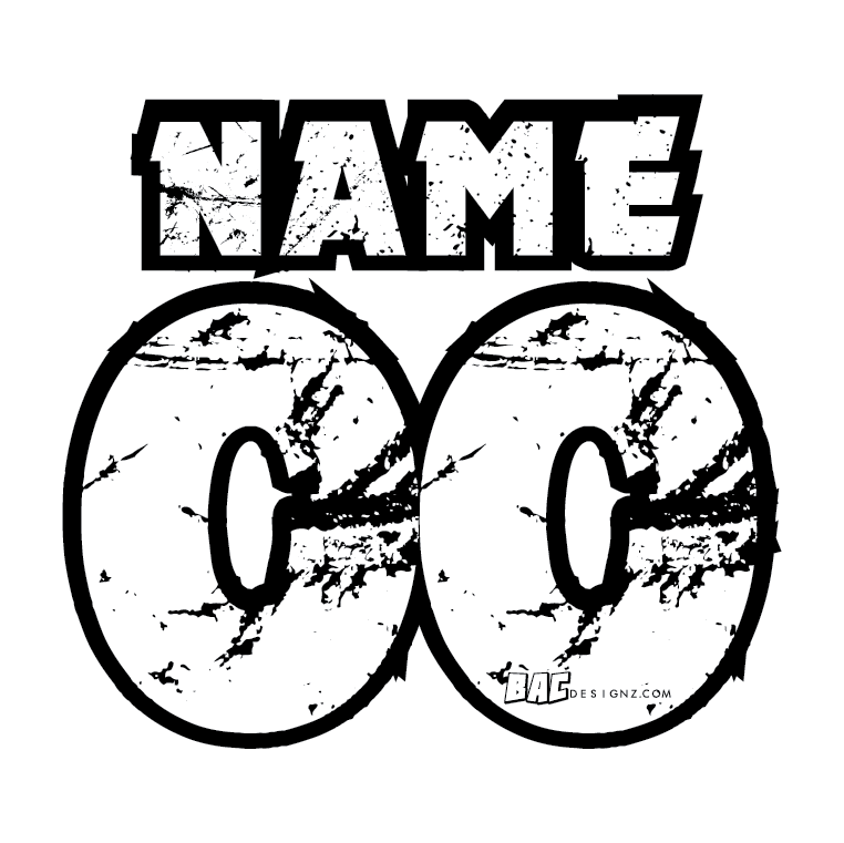 H6 design helmet I.D decals — Bac designz